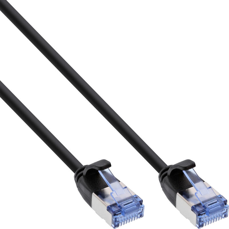 C ble r seau rond mince Inline u/ftp cat.6a noir 3m | Leroy Merlin
