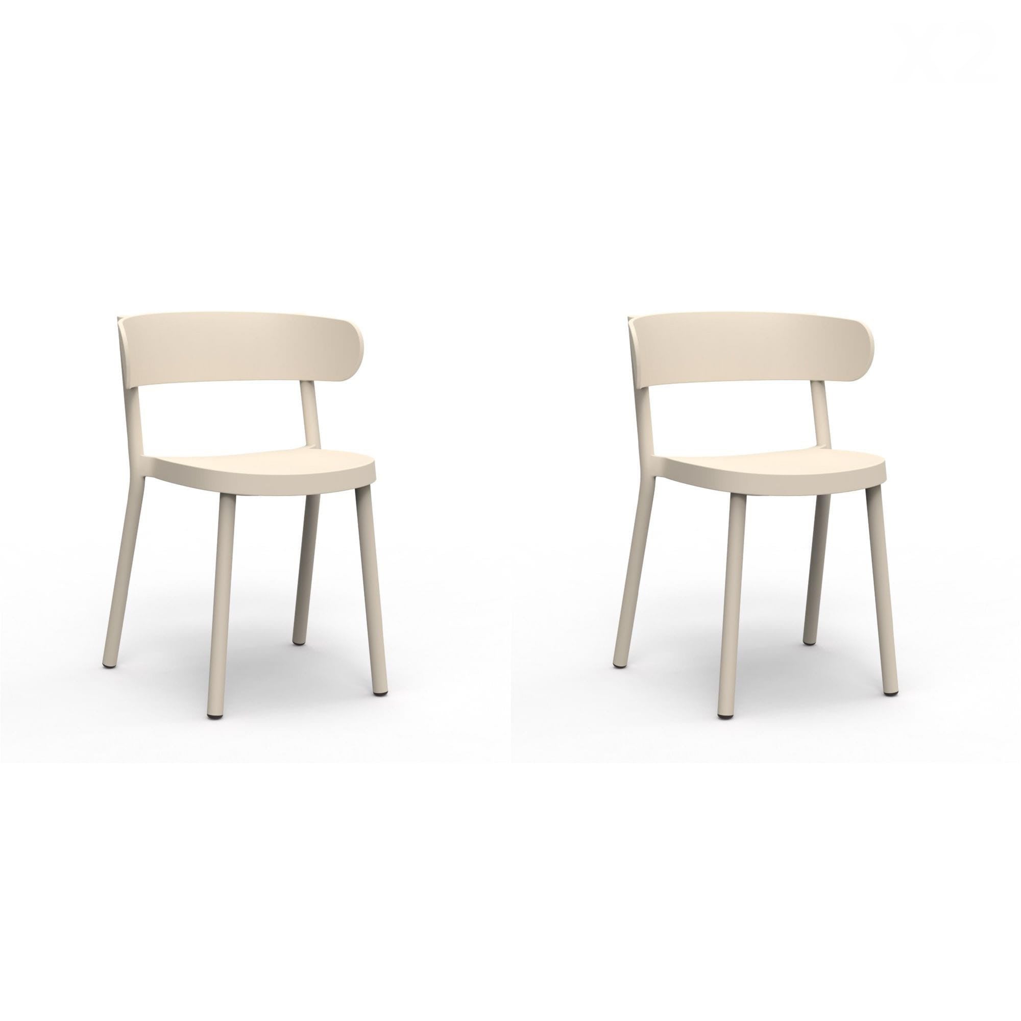 Set 2 Fauteuils Casino - RESOL - Beige - l52.5- L0- P50- h73.8- Fibre de verre | Leroy Merlin