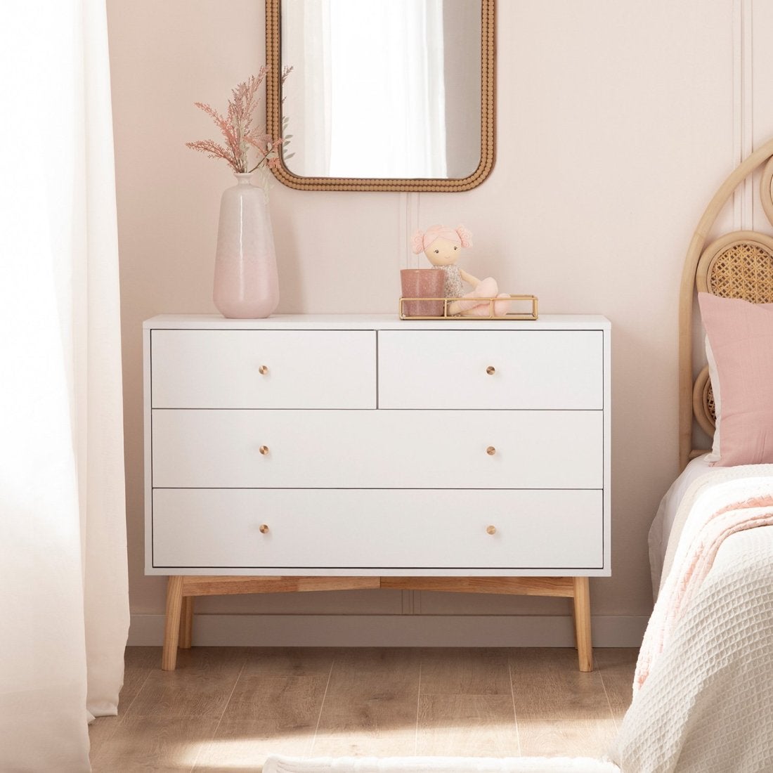 Cómoda efecto madera blanco 100x76 cm | Leroy Merlin