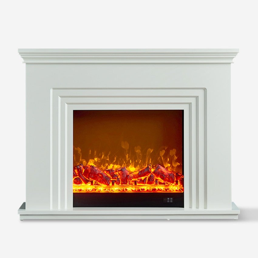 Cheminée électrique moderne à économie d'énergie 1500W Karlstad | Leroy ...