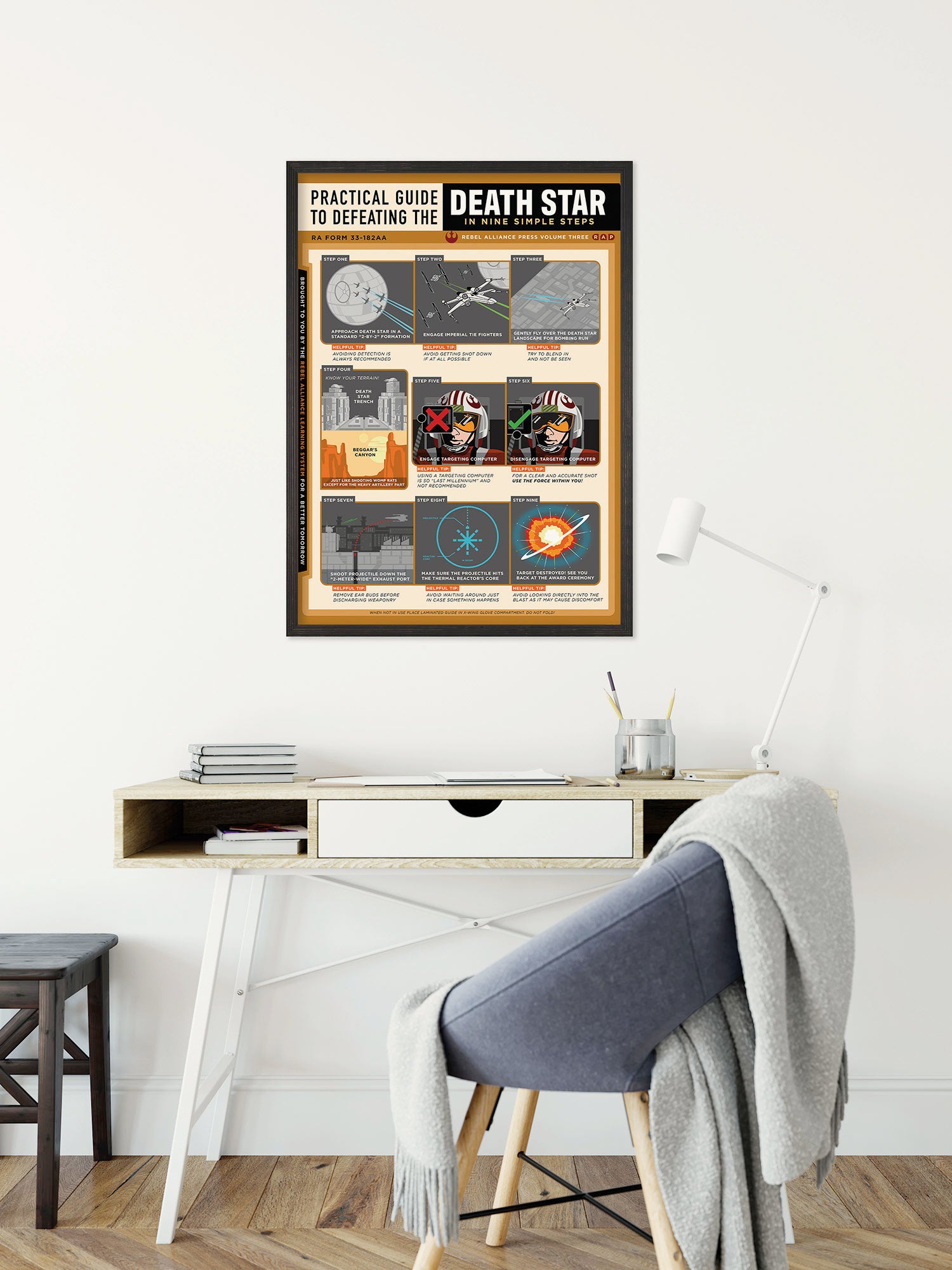 Cartel artístico de Komar - Star Wars Death Star Defeating Guide ...