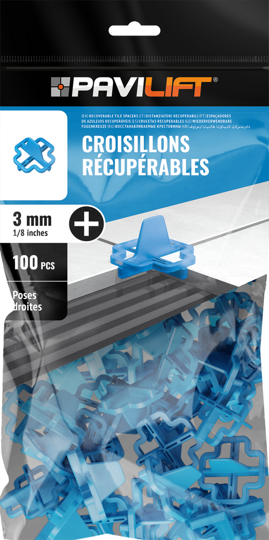 100 Croisillons récupérables "+" 3mm Pavilift | Leroy Merlin