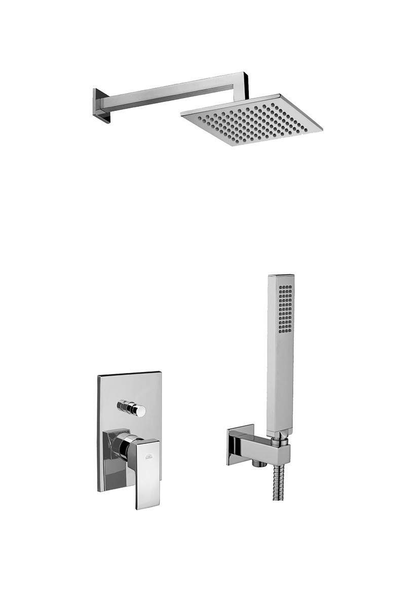 Kit complet pour douche, modèle carré Paffoni Level KITLES015CR ...