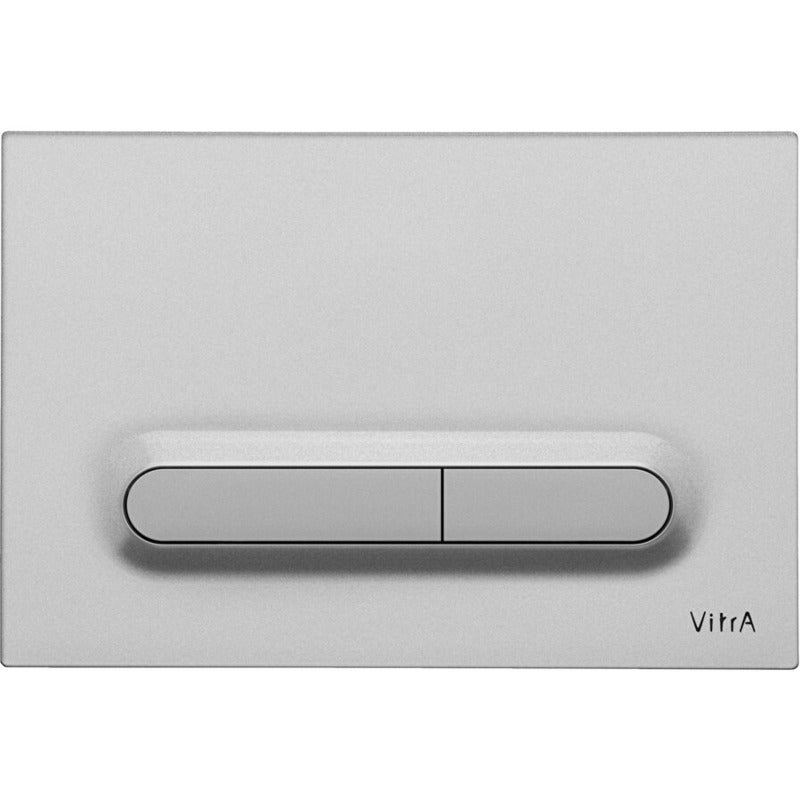 Vitra Loop T Plaque de déclenchement double touche, chrome mat (740-0785) | Leroy Merlin
