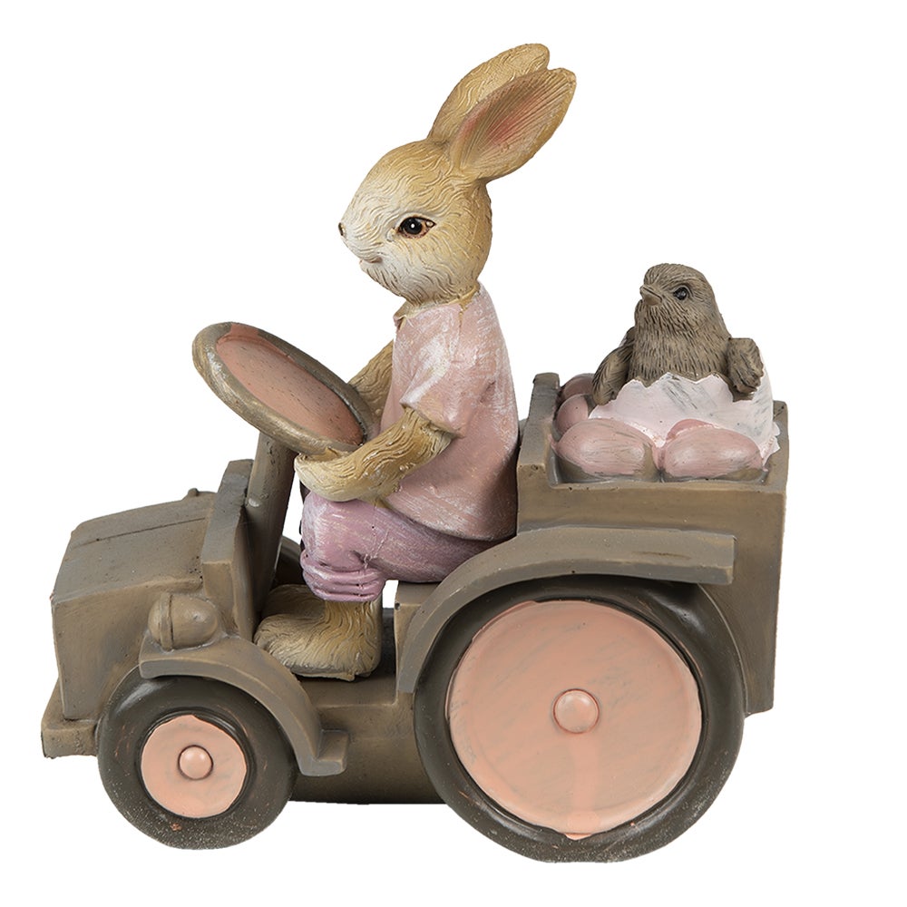 Clayre & Eef Figurine Lapin 13x7x12 cm Rose Beige | Leroy Merlin