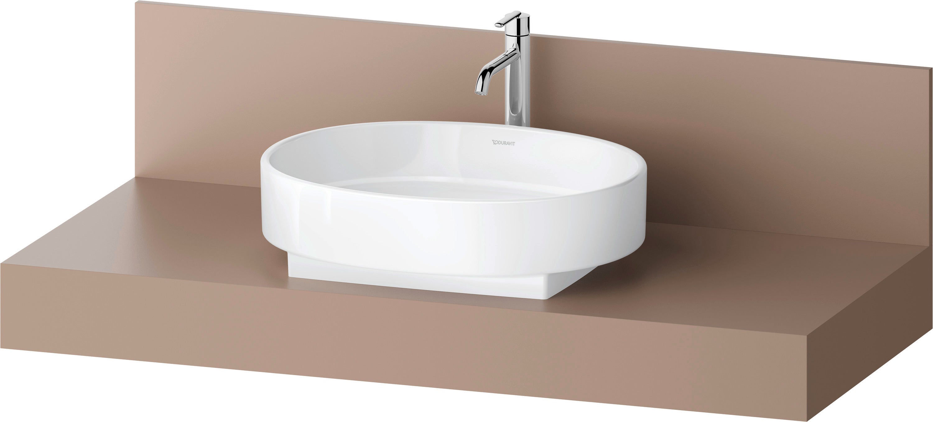 Console Balcoon Duravit rectangulaire, 1 découpe au centre ...