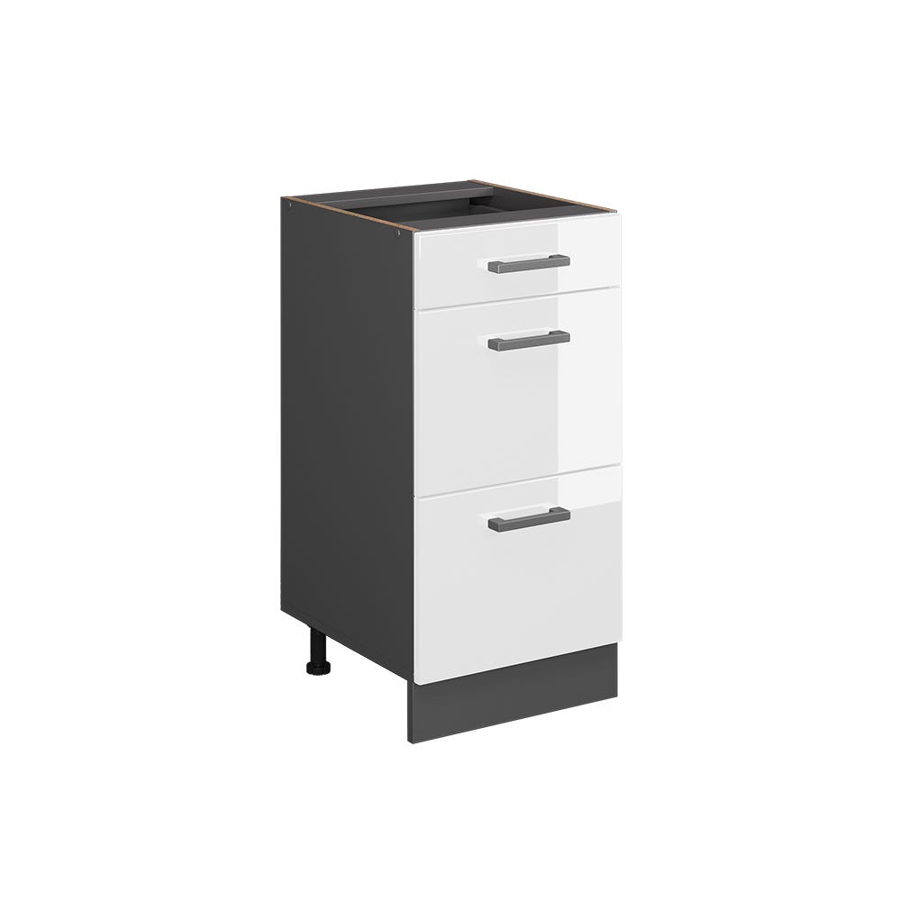 Vicco Meuble Cuisine R Line Blanc Haute Brillanceanthracite 40 Cm