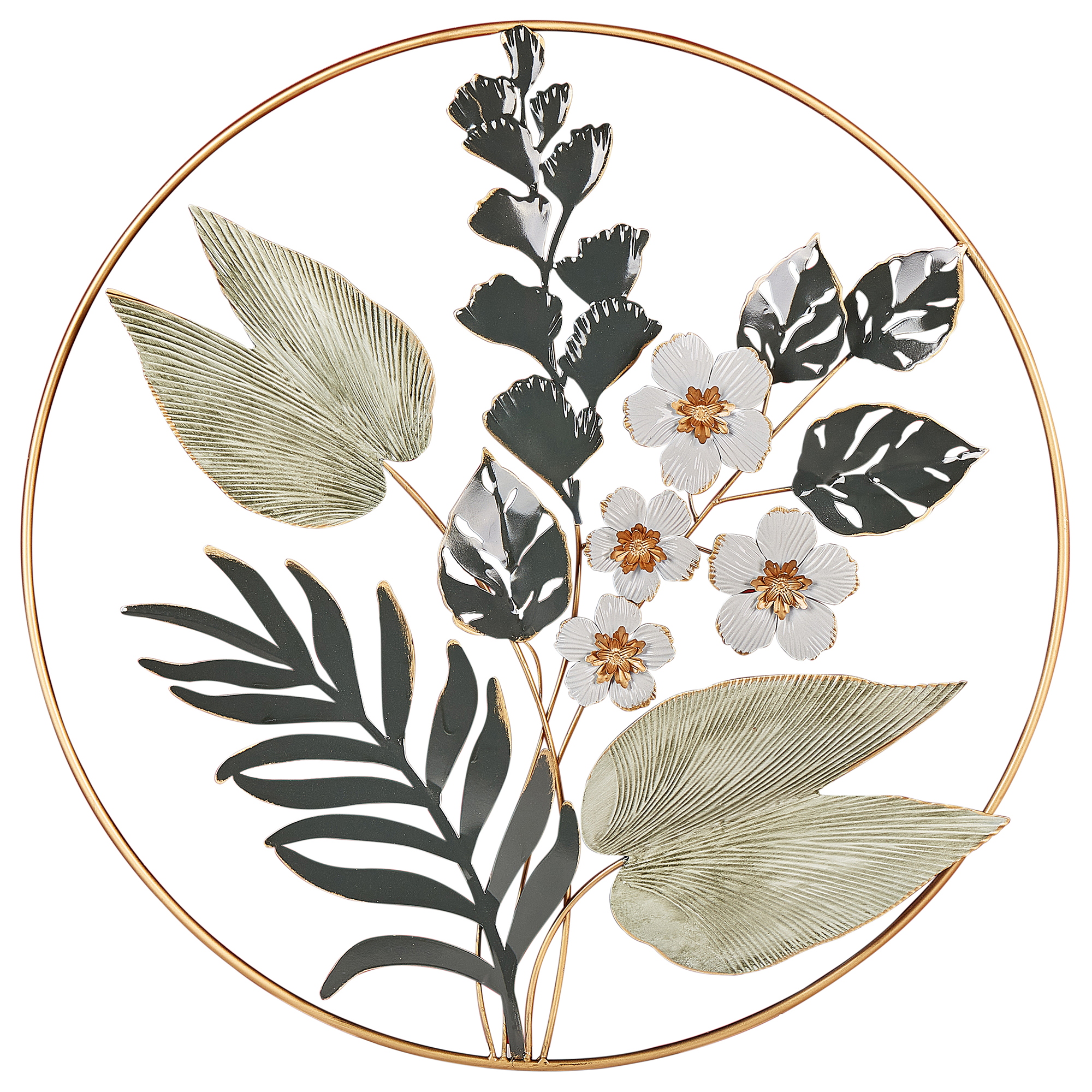 Décoration murale Fleur DUBNIUM Métal 70 cm Vert | Leroy Merlin