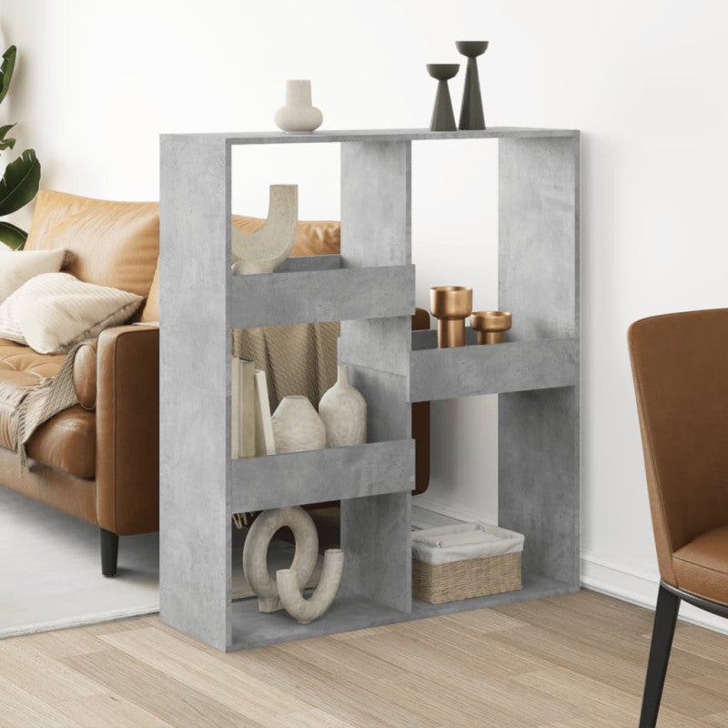 Cloison de séparation gris béton 100x33x115cm bois d ingénierie | Leroy ...