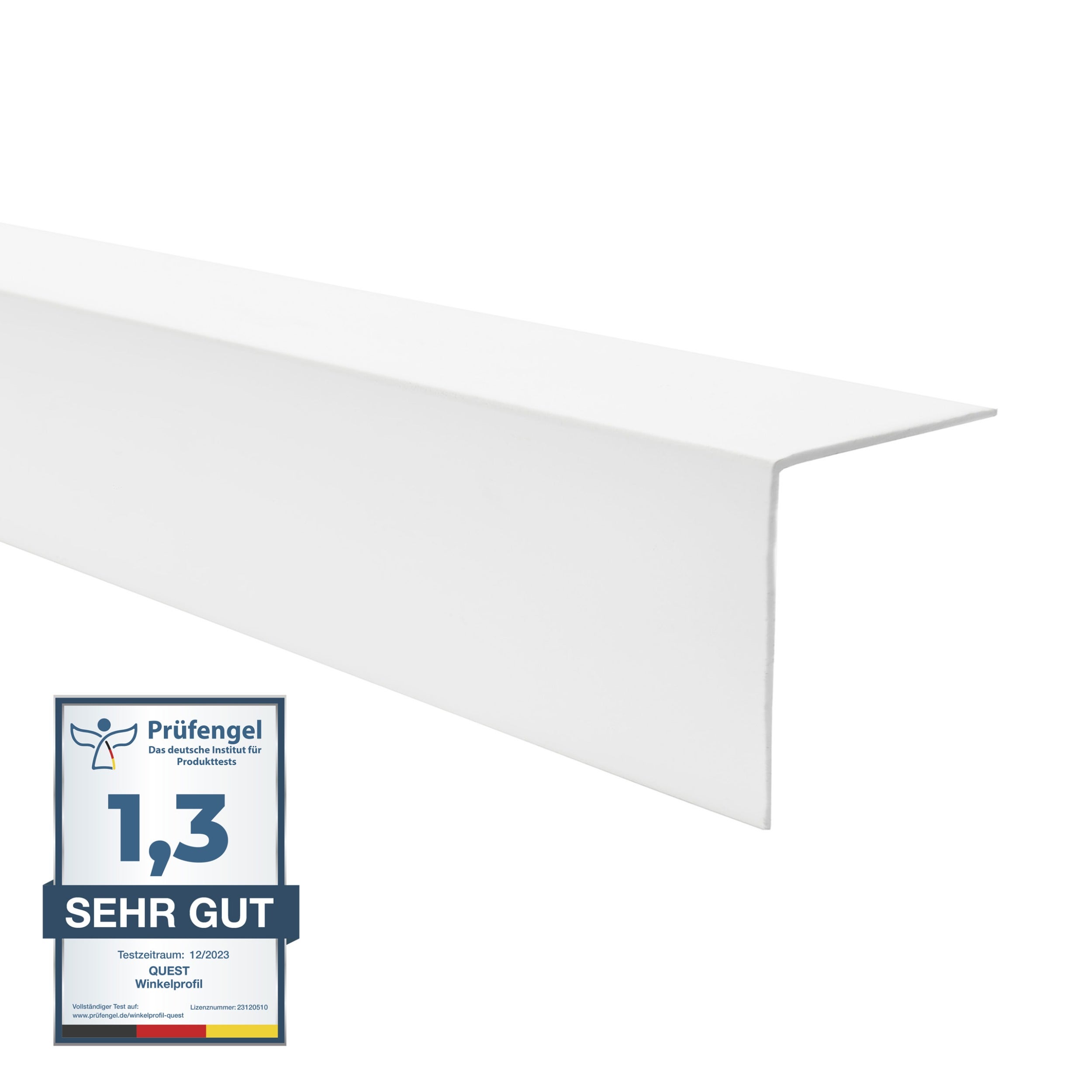QUEST Perfil angular de PVC 20x10mm, 1.5m, ángulo rígido, perfil ...