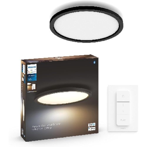 Philips Hue 929003597901 Plafonnier LED, Métal, Noir | Leroy Merlin
