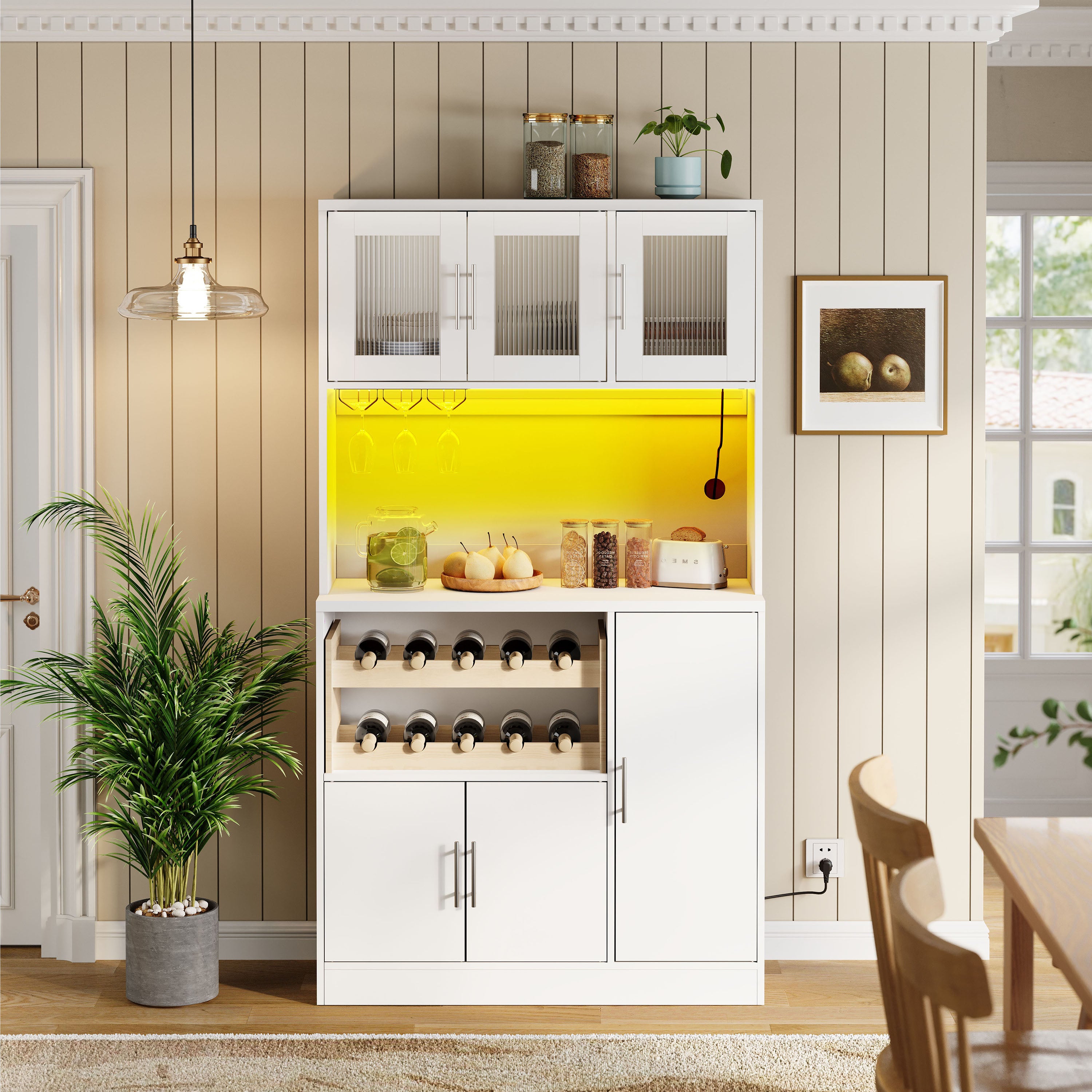 Mueble de jardín con estante interior y banco de trabajo, fabricado en ...