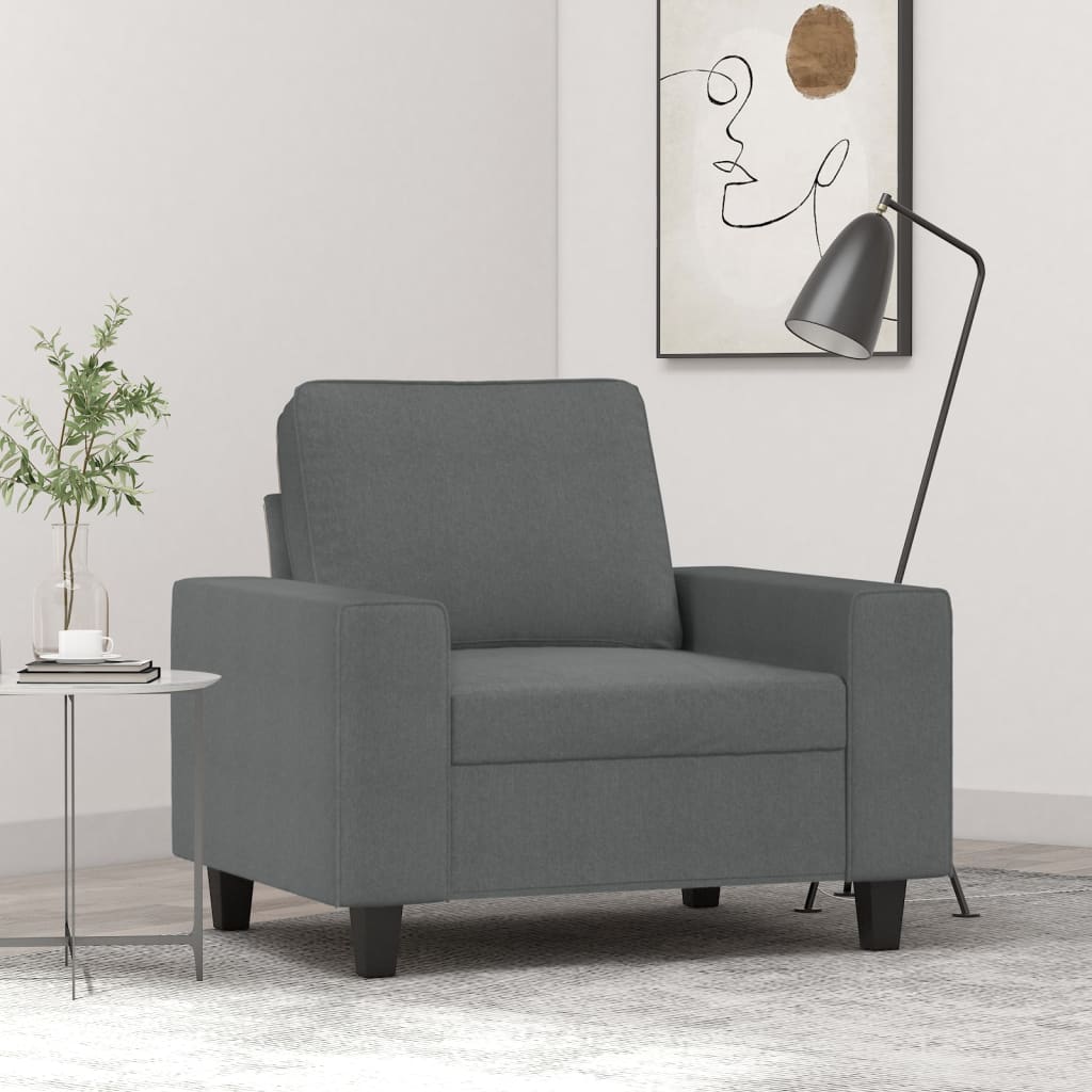 Sillón Gris Oscuro 60 cm Tela | Leroy Merlin