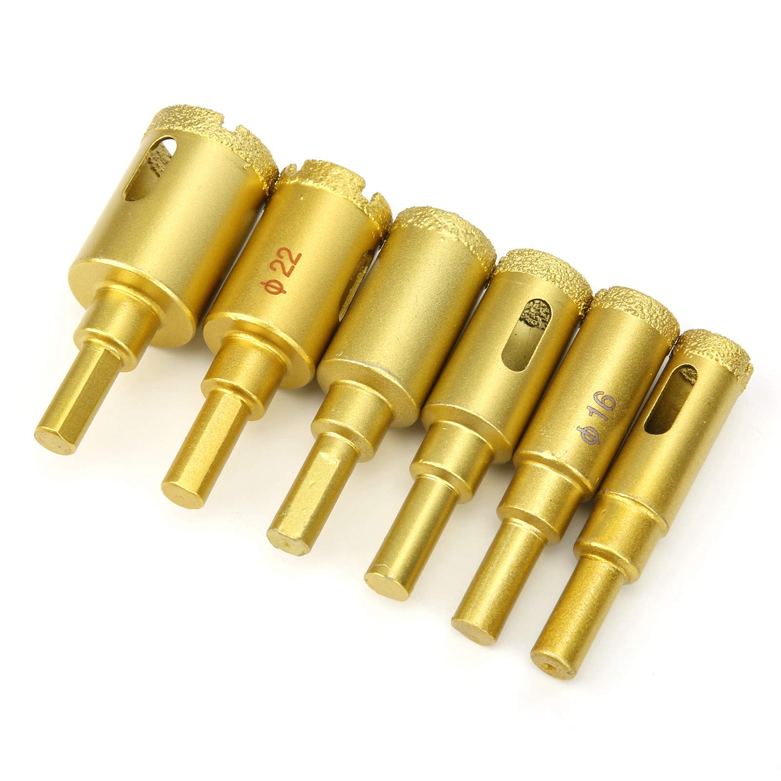 Broca de diamante para perforar agujeros, 6 piezas, para mármol, vidrio ...