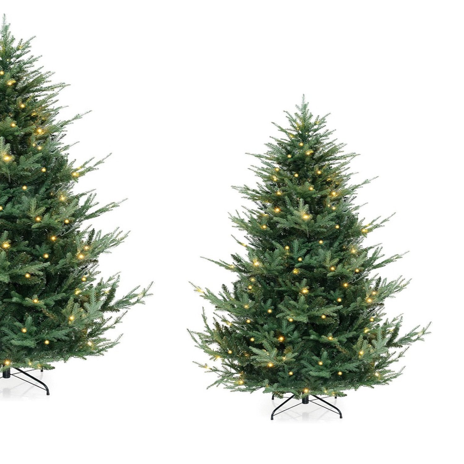 Árbol de Navidad Artificial Nevado 210 CM con 1114 Puntas de Rama PVC ...