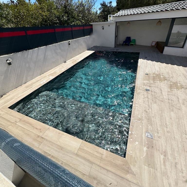 Carrelage Piscine Bali Night 45x65 Cm Effet Pierre | Leroy Merlin