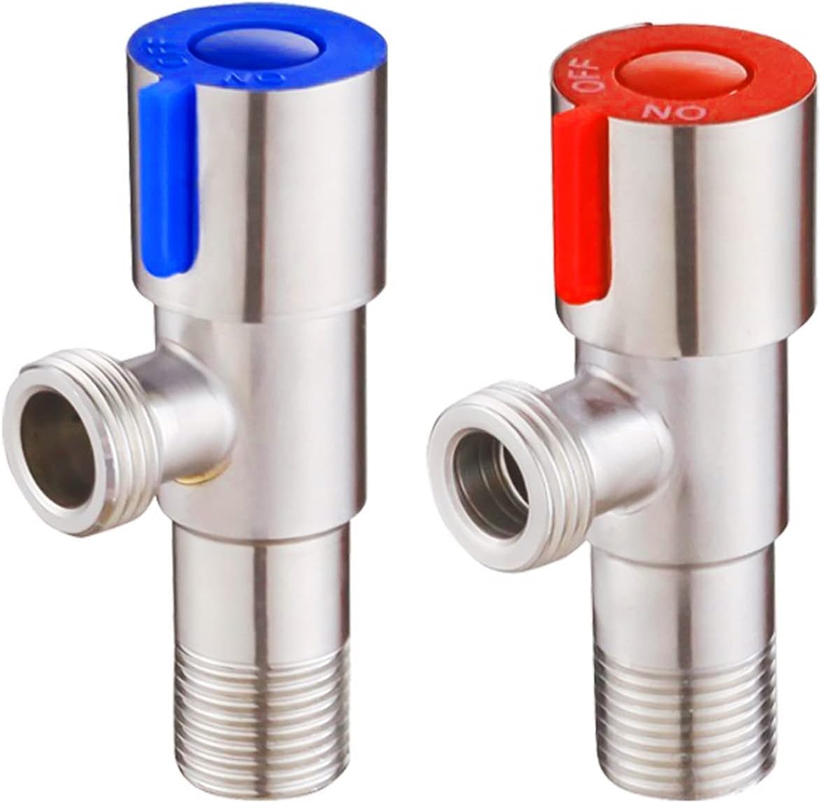Paquete de 2 válvulas angulares de acero inoxidable para grifo ...