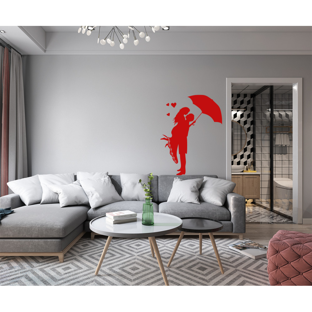 L'AMOUR - Sticker Mural Vinyle 55x80 Cm - Couleur ROUGE | Leroy Merlin