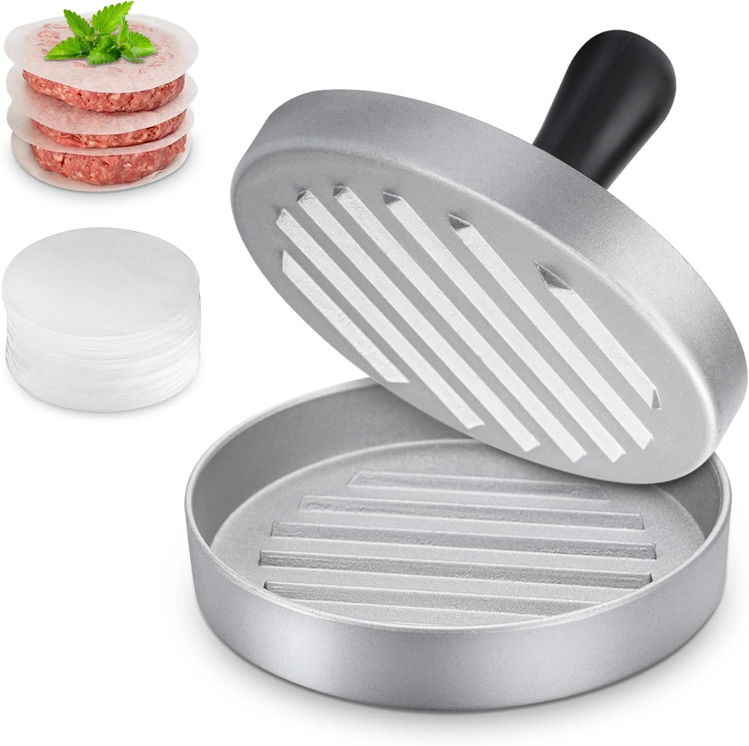 Presse à Burger,en Aluminium avec 100 Disques de Cire, avec revêtement ...