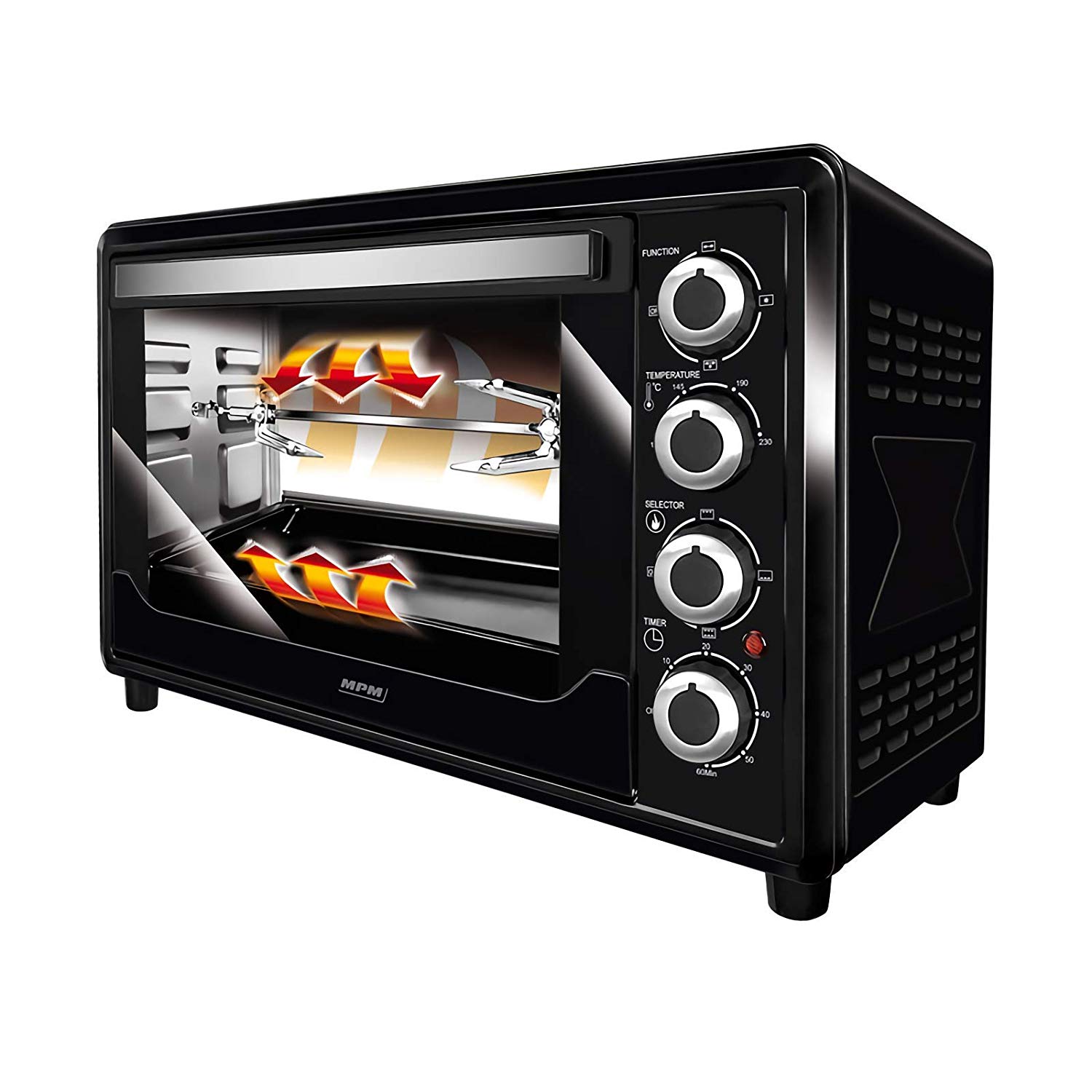 Horno Convección Sobremesa, 45L, Acero Inoxidable, Asador Pollo ...