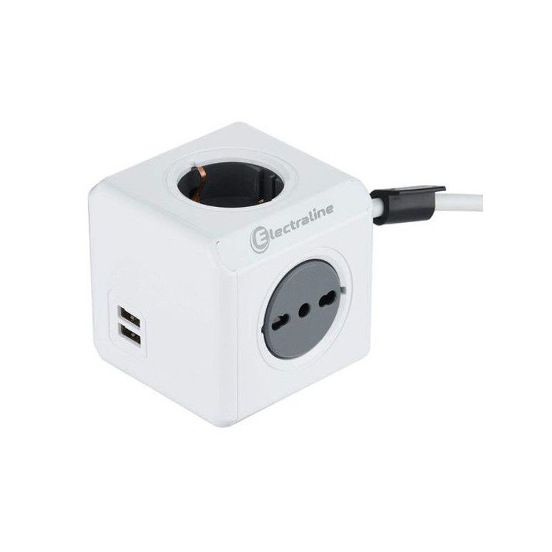 Regleta 2X2Pt 2X2Pt Sk 2Xusb Electraline | Leroy Merlin
