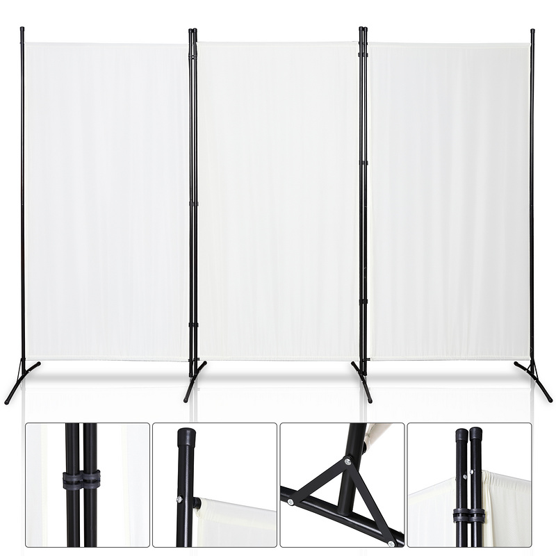 Paravent sur Pied 3 Panneaux Pliable Paravent séparateur de pièce Écran ...