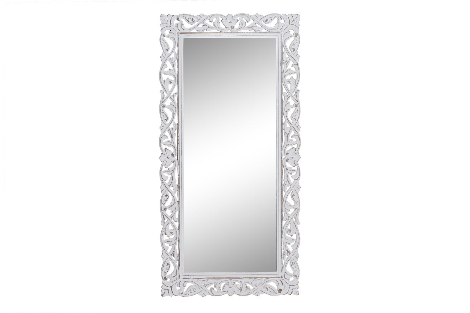 Espejo Mango Mdf 61X2,5X122 Tallado Blanco | Leroy Merlin