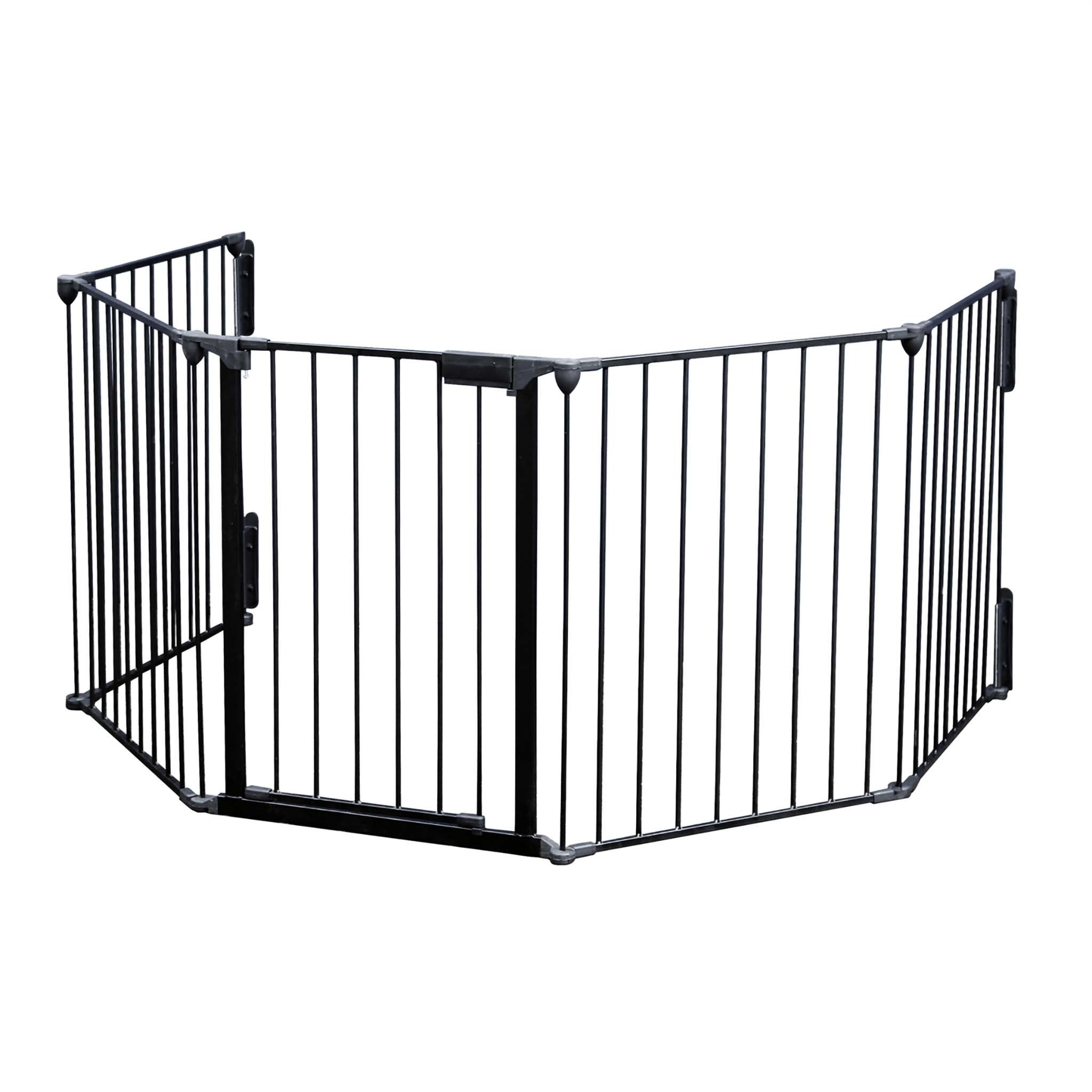 Barrière de protection cheminée XL – 3100 x 650 x 750 mm – Noir – avec ...