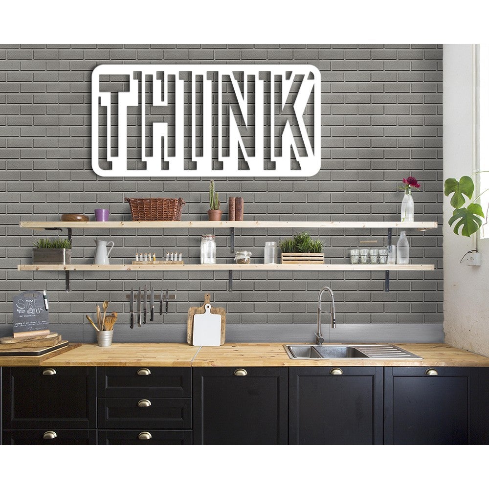 THINK - Tableau Moderne En Pvc Massif 48 X 95 Cm BLANC | Leroy Merlin