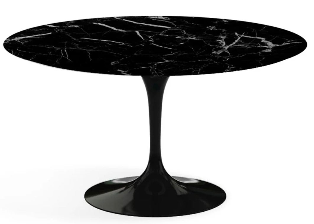 Table ronde tulipe plateau en marbre - Collection-Plateau Marbre noir ...