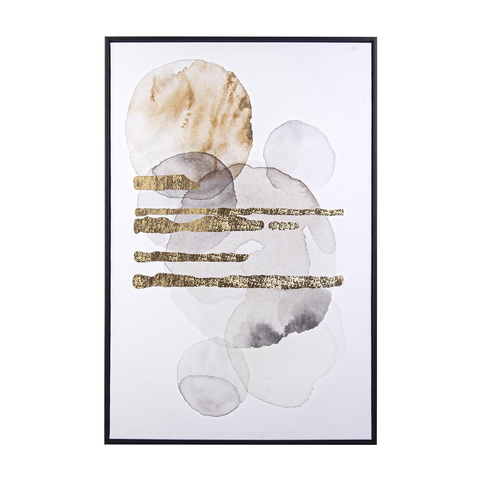 Quadro moderno Stampa su tela Oro su Bianco 62 X 92 cm minimalista bold ...
