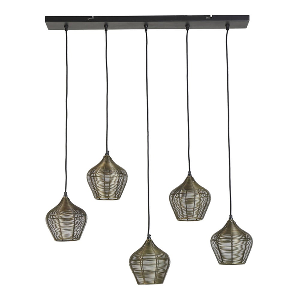 Light & Living - lámpara colgante - Alvaro - dorado - metal - lámpara ...