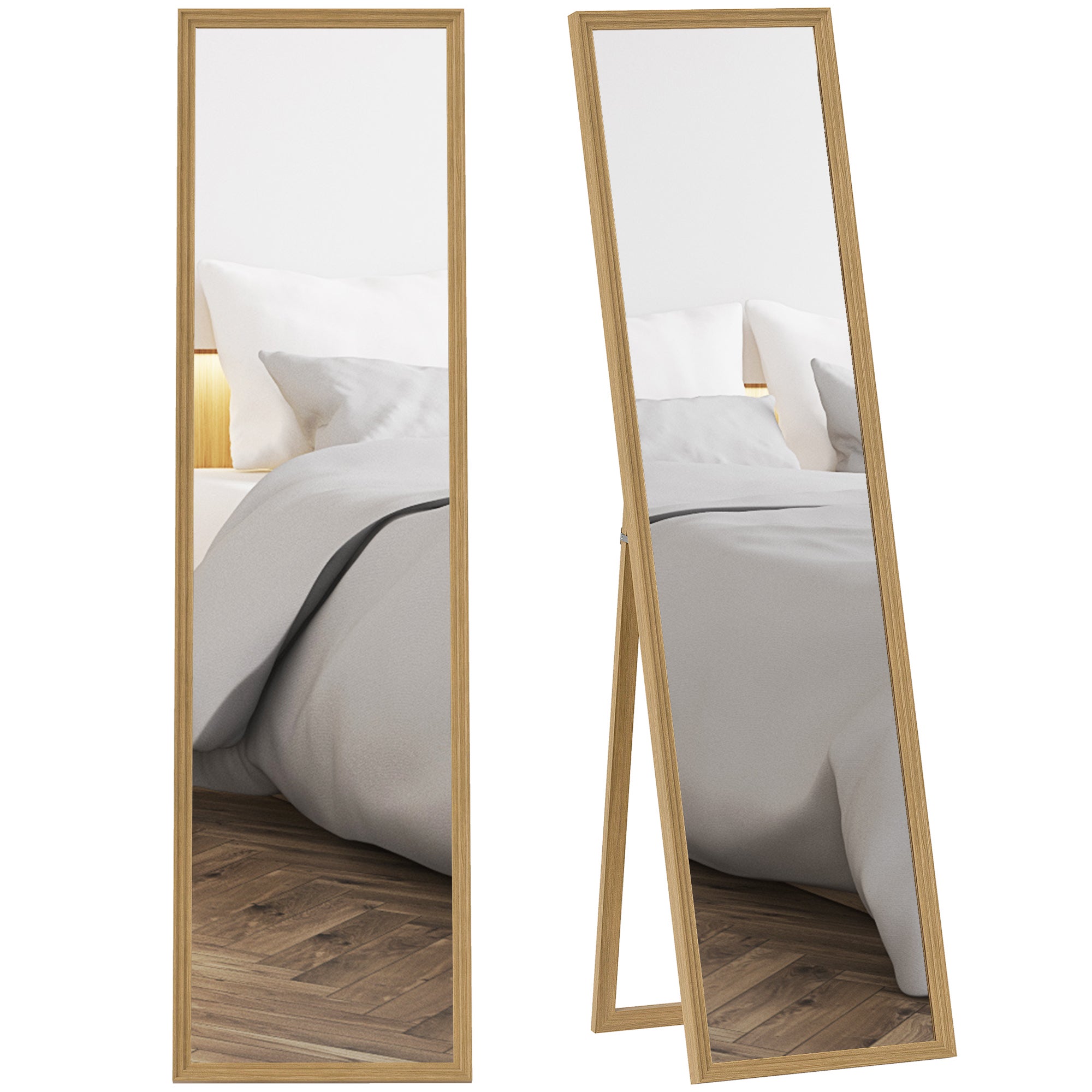 Miroir debout rectangulaire, Miroir de sol pour armoire, salon, salle ...