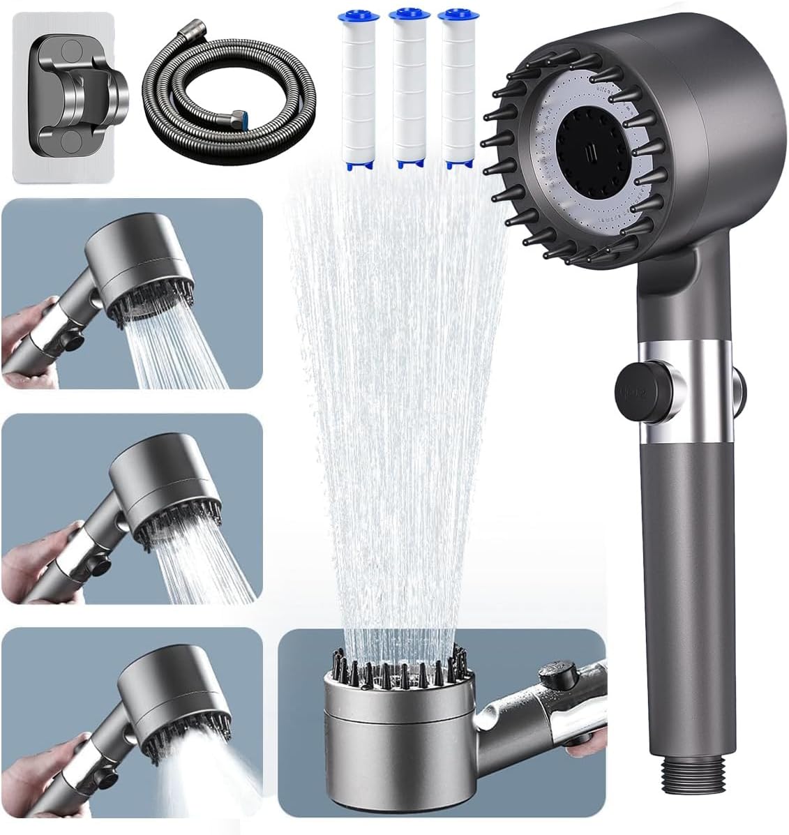 Pommeau De Douche Haute Pression Tuyau De Douche 2 M Salle De Bain