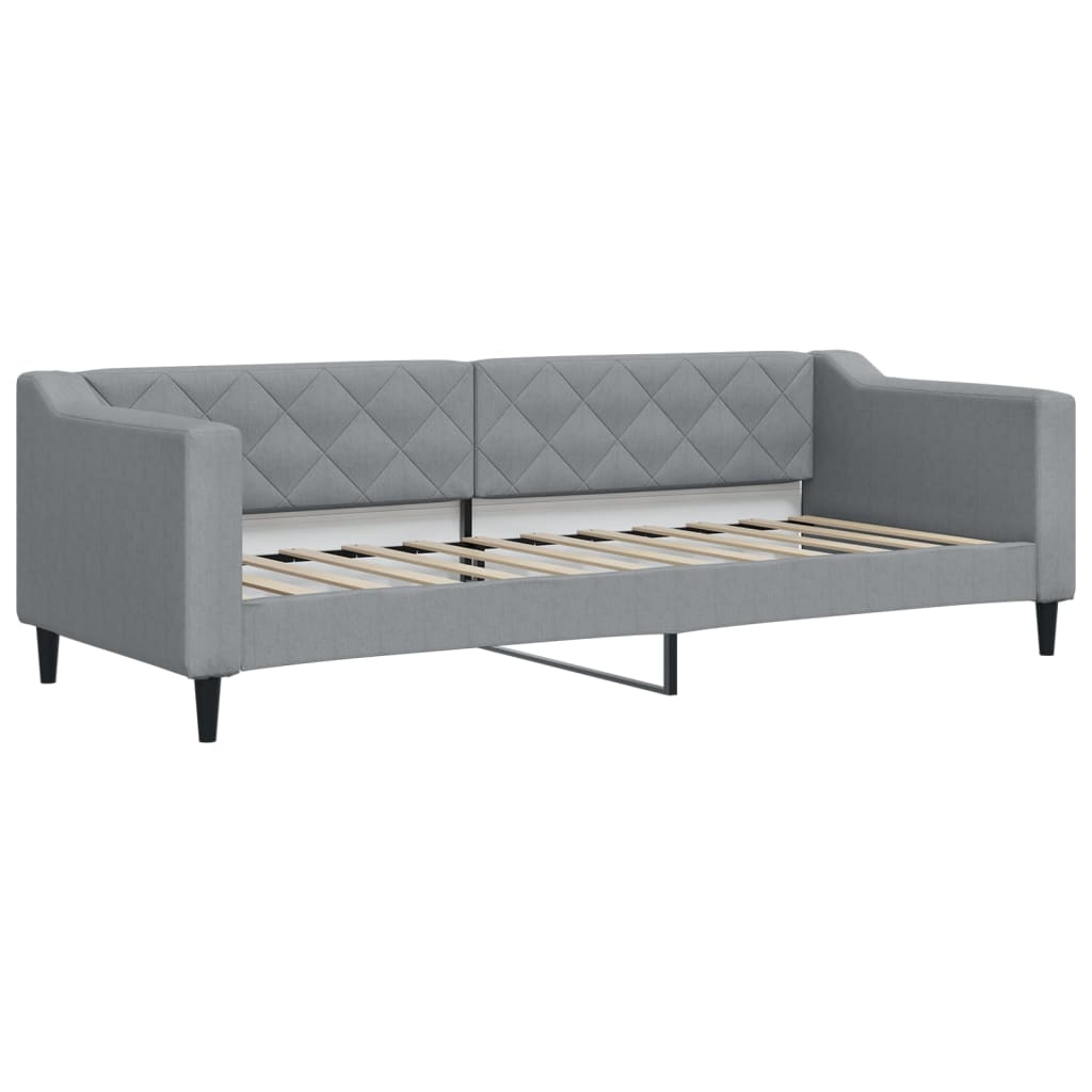 Lit simple | Lit adulte | Lit de repos sans matelas gris clair 80x200 ...