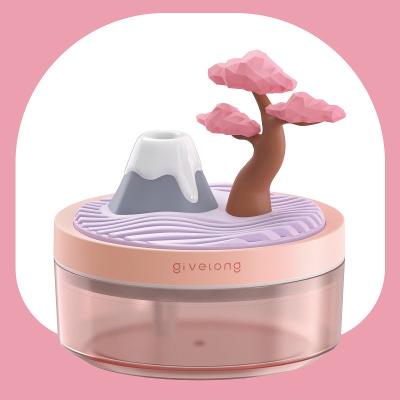 Mini humidificateur paysage avec veilleuse, hydratant avec deux modes ...