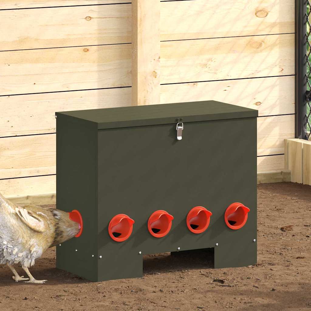 Comedero para pollos Verde Oliva 60.5 x 29 x 51 cm vidaXL | Leroy Merlin