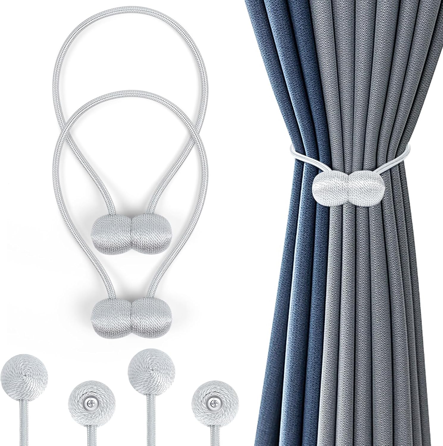 Cravates Rideau Magnétiques 2pcs Accessoires Boucle Ficelle Minimaliste ...