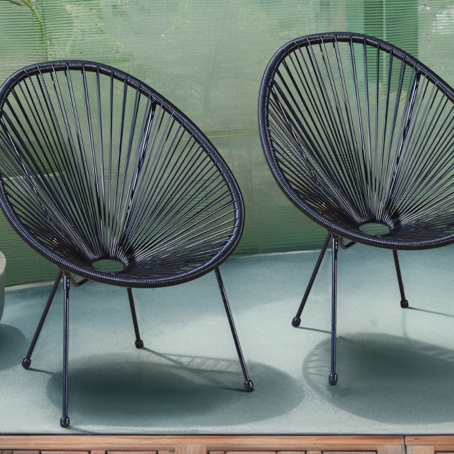 Set de 2 chaises Noir ACAPULCO | Leroy Merlin