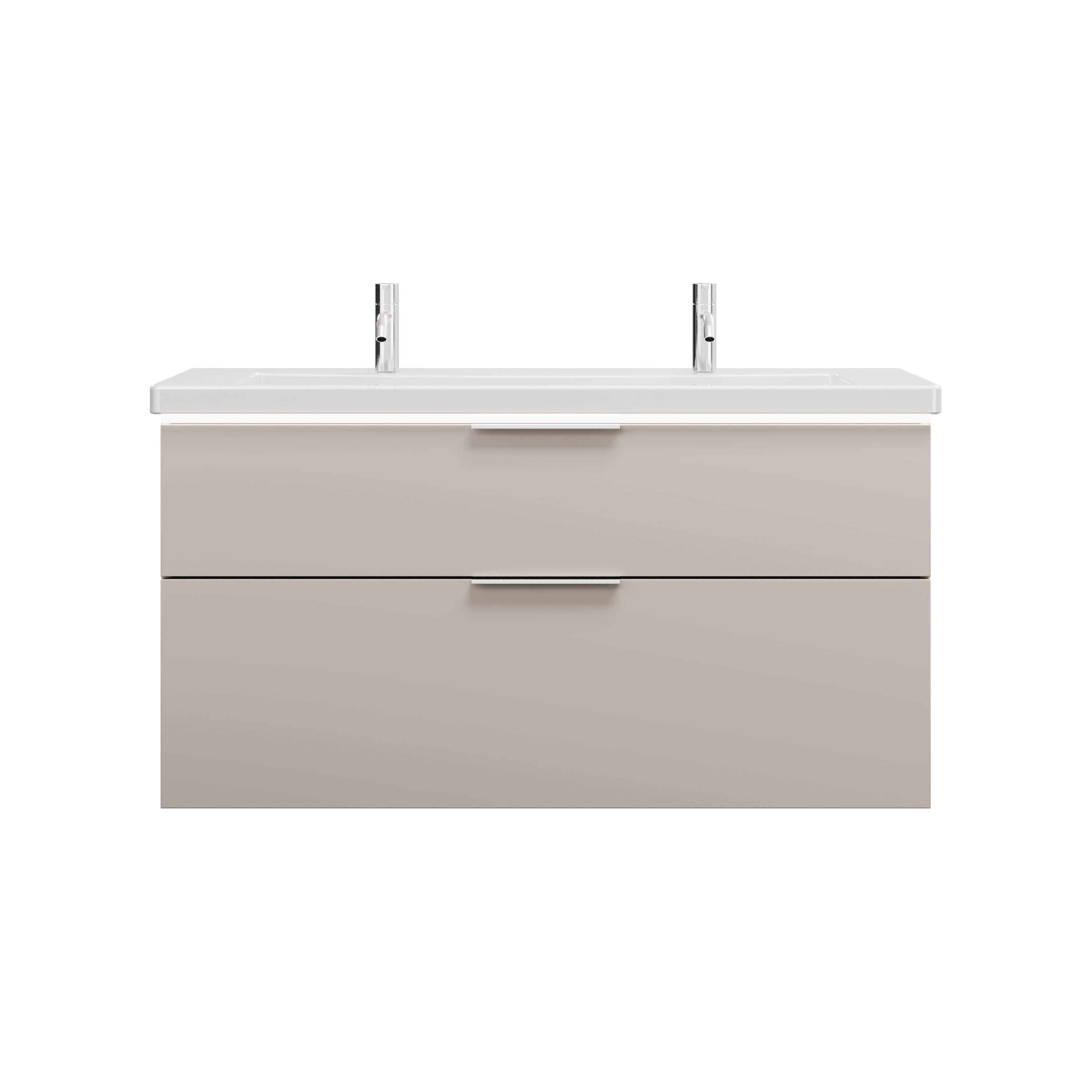 Lavabo de cerámica burgbad Eqio con 2 agujeros para grifería, incluye ...
