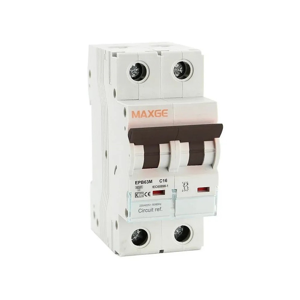 Automático Magnetotérmico 2 Polos Corriente Continua 500V Maxge 16A ...