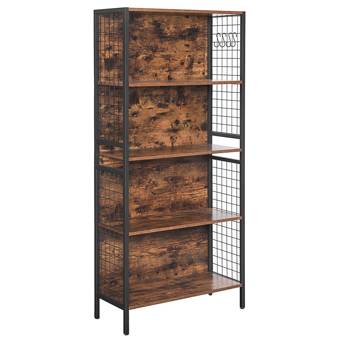 Bibliothèque style rustique 4 niveaux collection Austin. Structure en ...