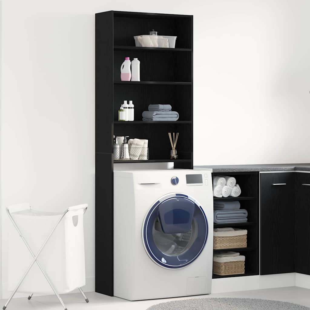 Cabinet pour lave-linge Chêne noir 64 x 24 x 190 cm | Leroy Merlin