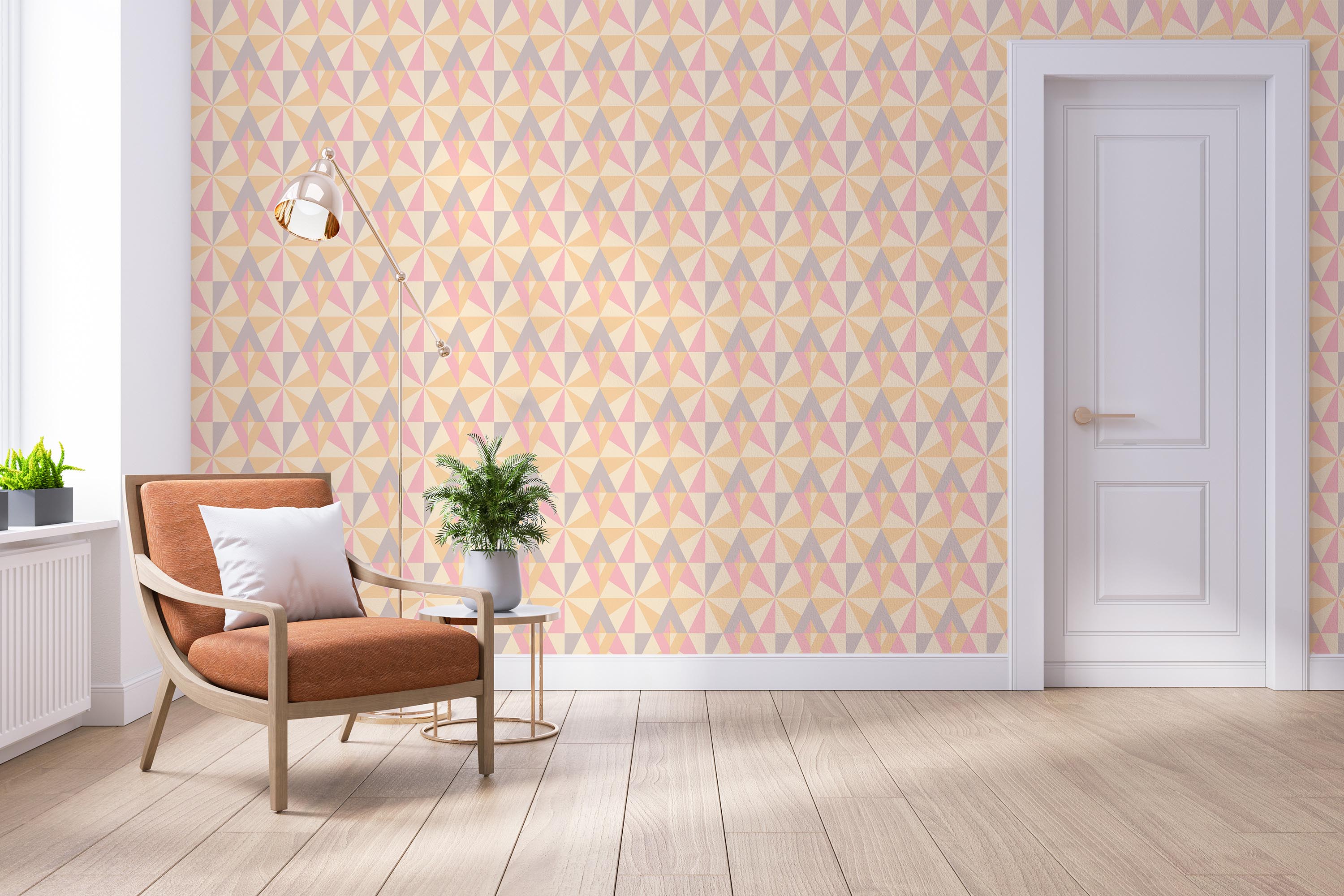Playful Vintage Geometric Wallpaper | Leroy Merlin