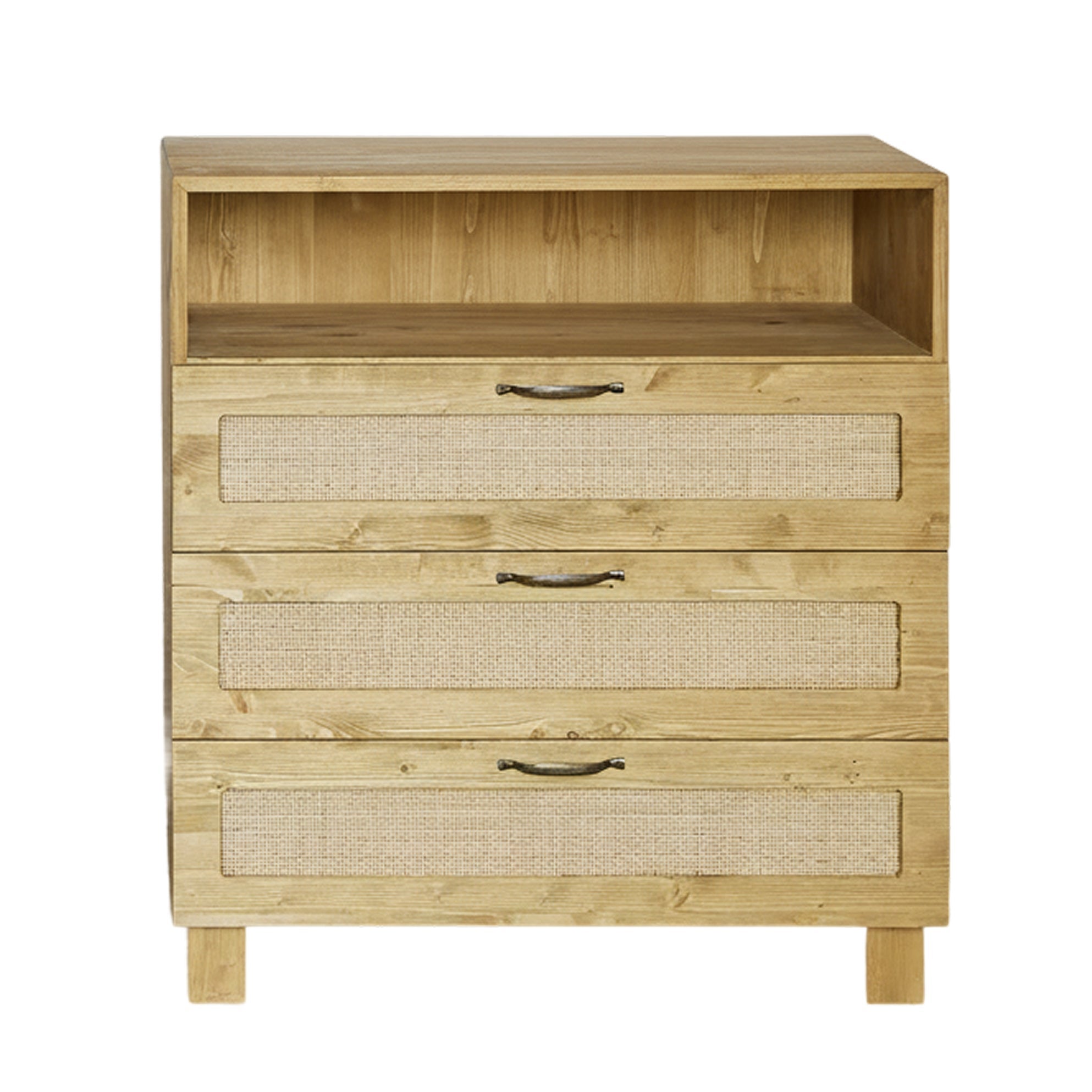 Tayen Commode à langer sapin massif fibres naturelles naturel | Leroy ...