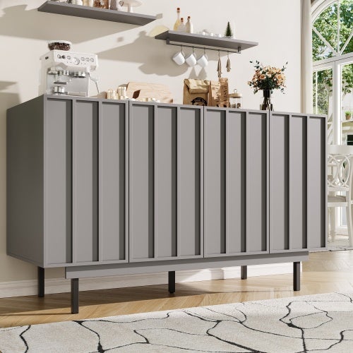 Buffet Esszimmer Minimaliste – Design Robuste, 4 Portes, Compartiments ...