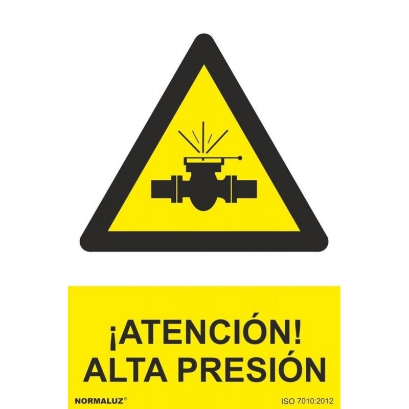 Señal industrial ¡Atención! Alta Presión SEKURECO | Leroy Merlin