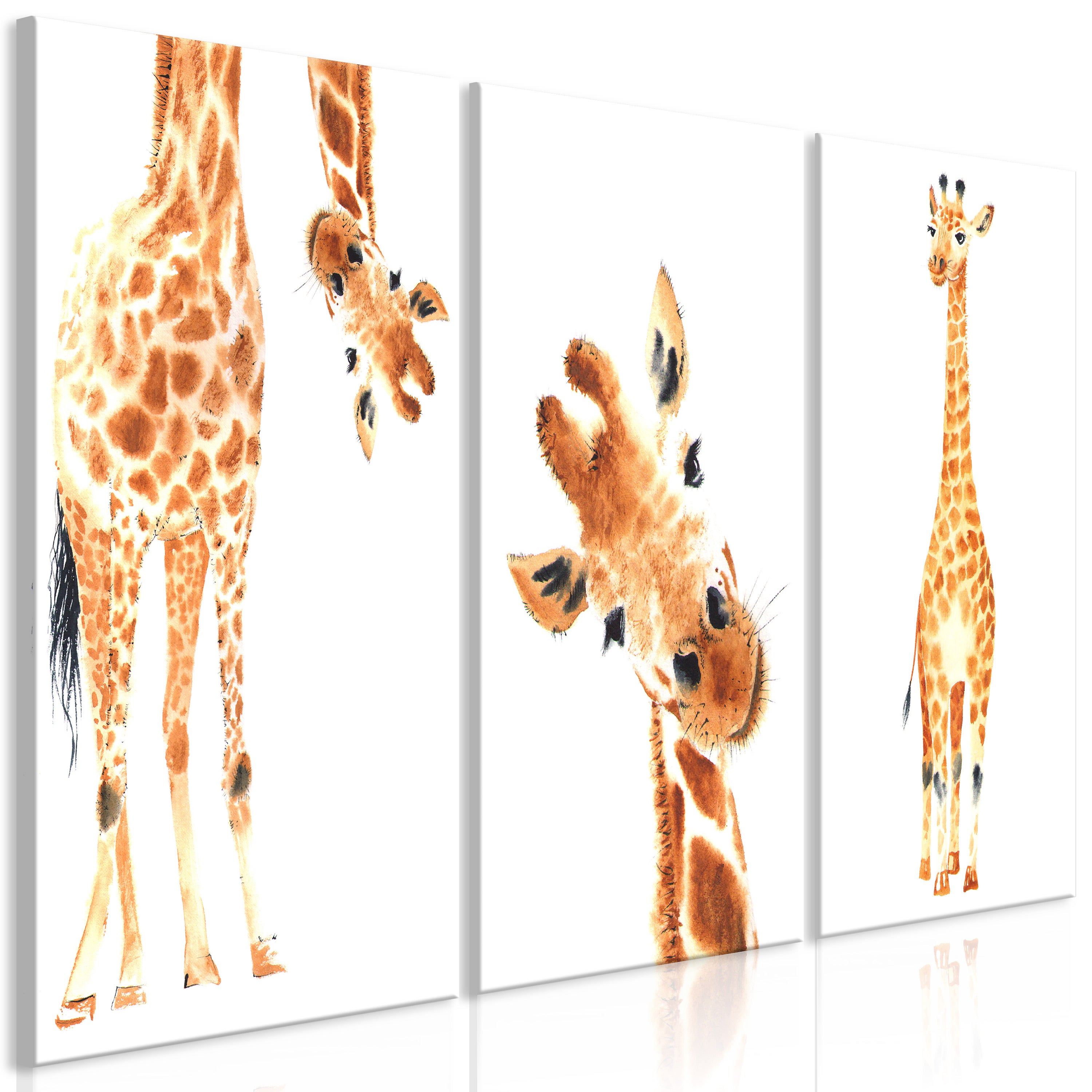 Tableau - Funny Giraffes (3 Parts) [60x30] | Leroy Merlin