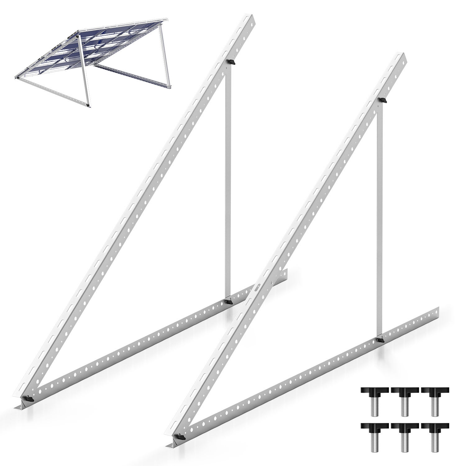 Support de panneau solaire en aluminium à angle réglable de 41 pouces ...