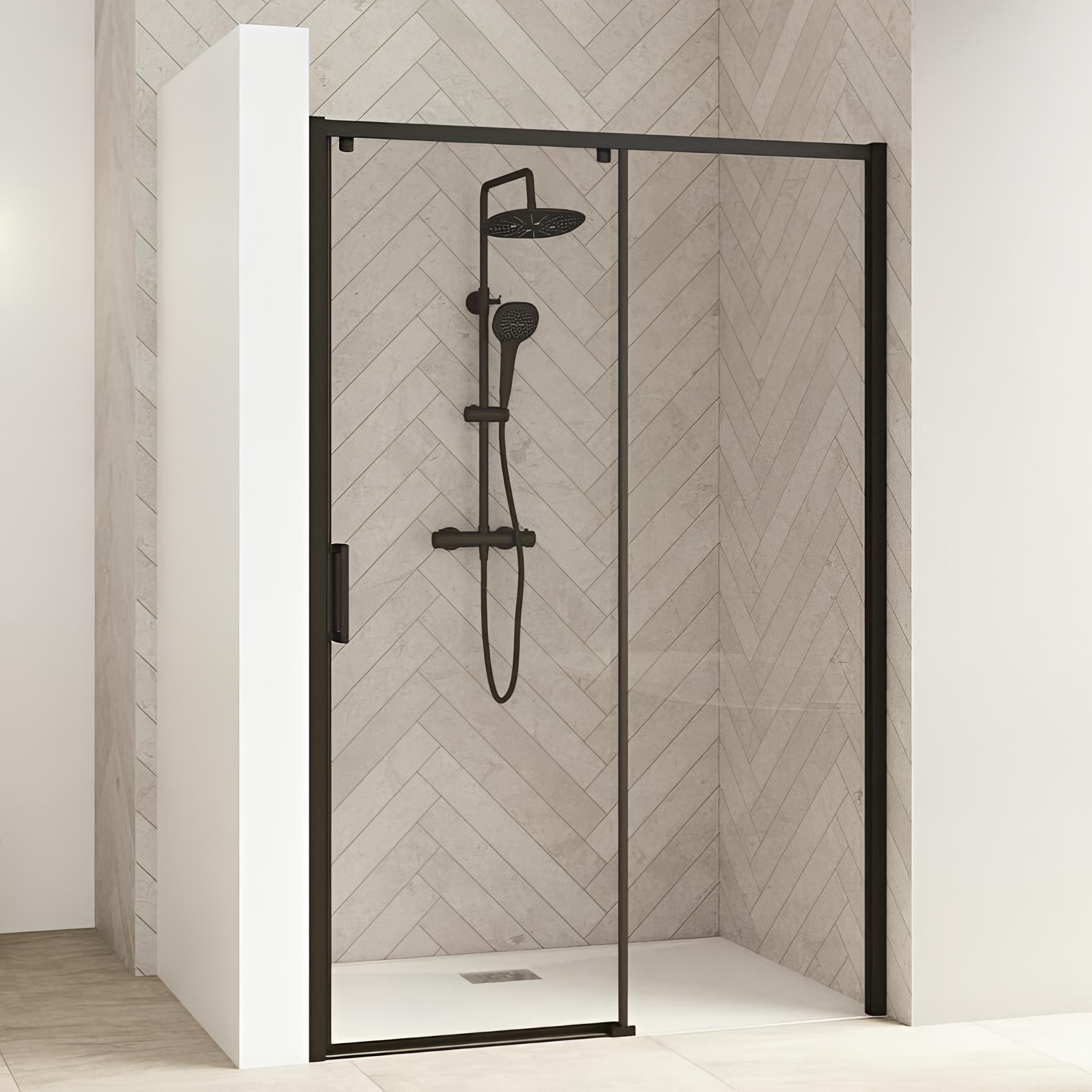 Porte de douche coulissante Kinedo SMART Design sans seuil PMR L1,20m ...
